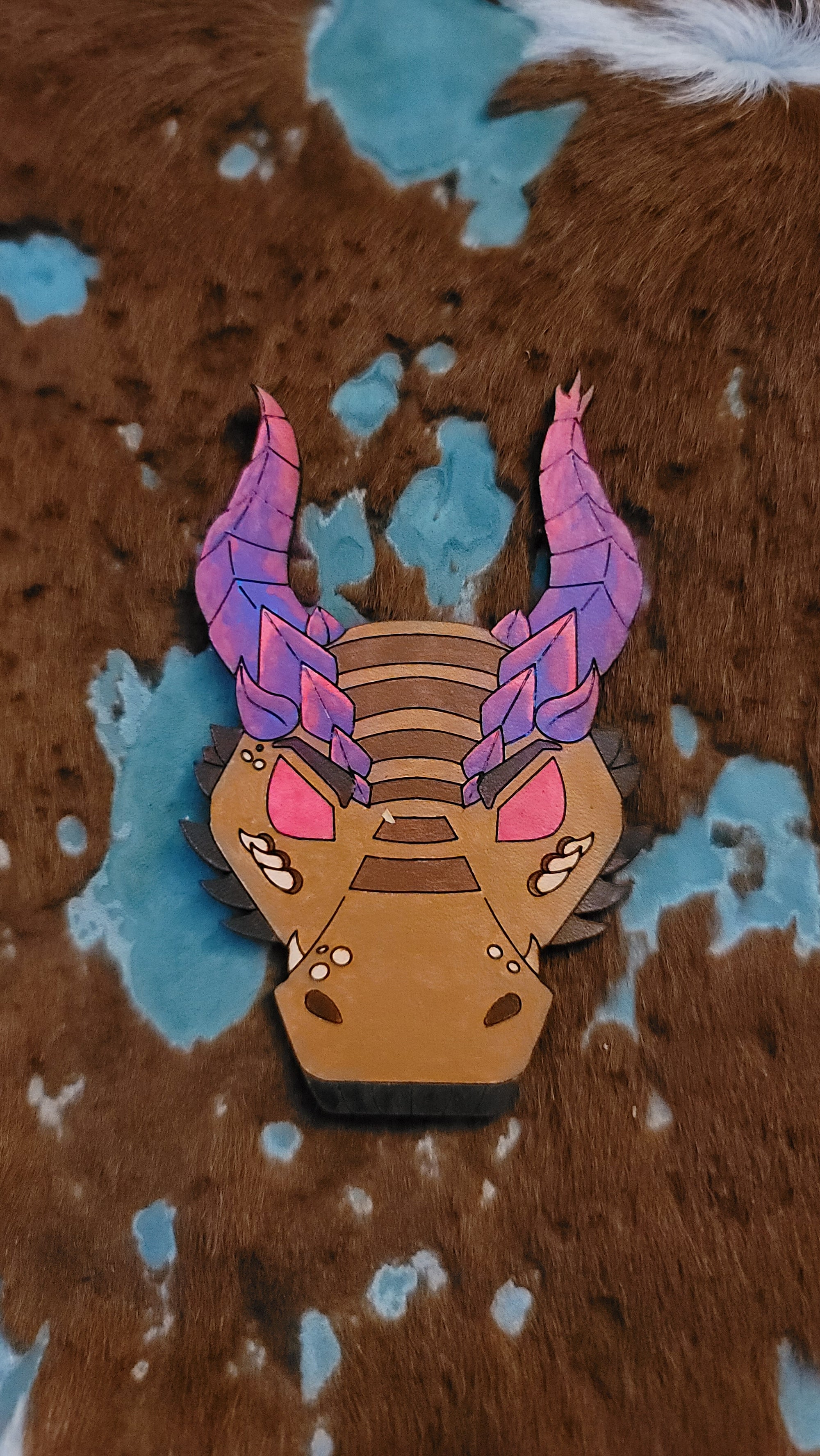 Custom Leather Furry Pins – DaSueDragon Designs